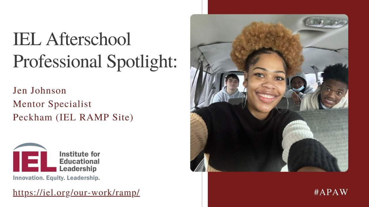 Afterschool Professionals Appreciation Week - Institute for Educational ...