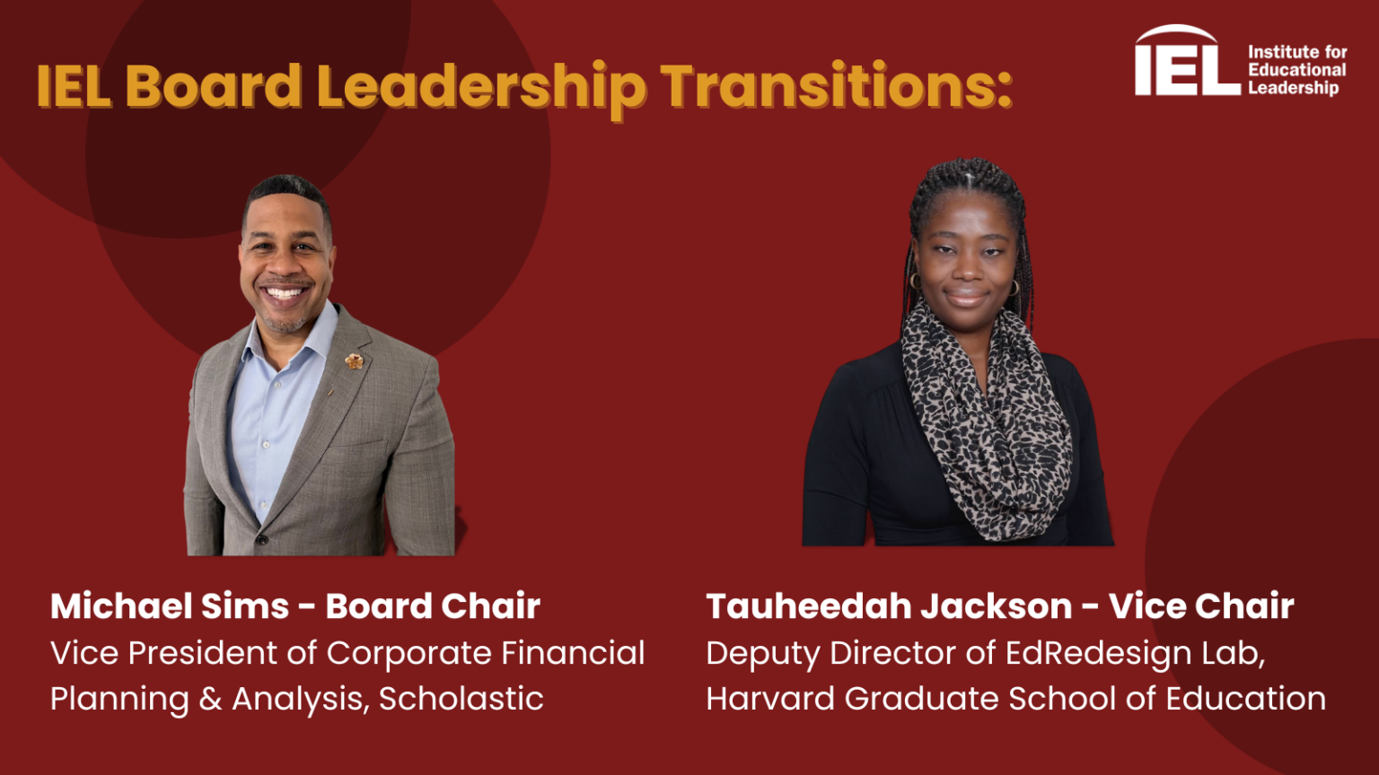 Institute for Educational Leadership Announces Board Leadership ...