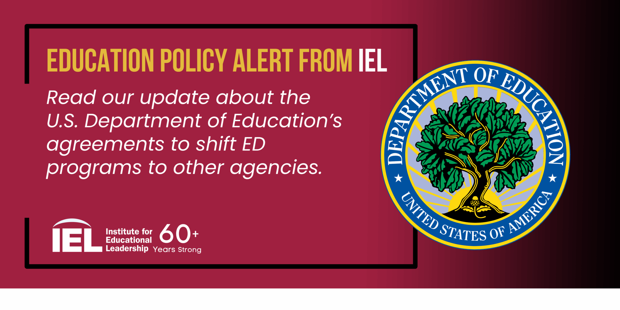 U.S. Department of Education Programs Moving to Other Agencies - Institute for Educational ...